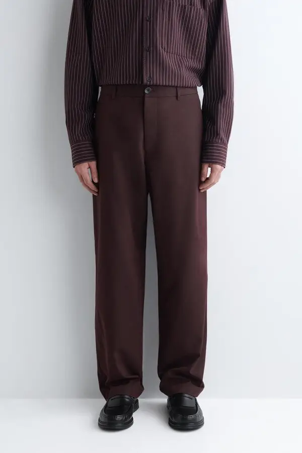 Cos Cotton Straight-leg Chinos - Red