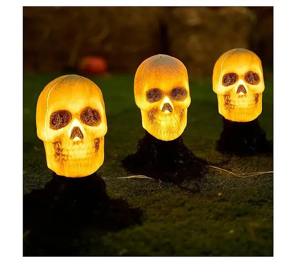 JOYFY 3-piece Light-up Skeleton Halloween Stake S