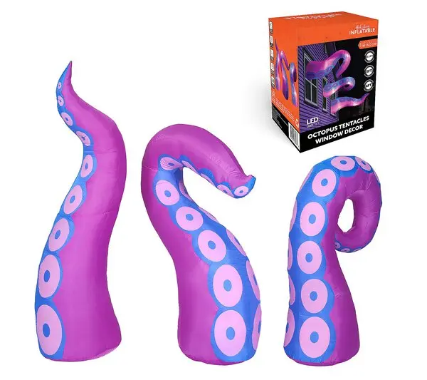 JOYFY 3-piece Halloween Inflatable Giant Octopu S Tentacle - One-color