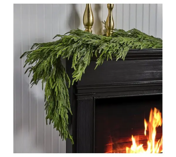 VALERIE PARR HILL 60x16' Natural Touch Norfolk Pine Garland Va Lerie - One-color