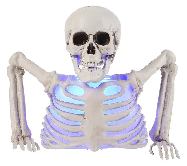 JOYFY Lighted Skeleton Tabletop Halloween Groun Dbreaker - One-color