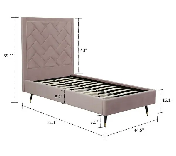 MANHATTAN COMFORT Crosby Twin-size Bed