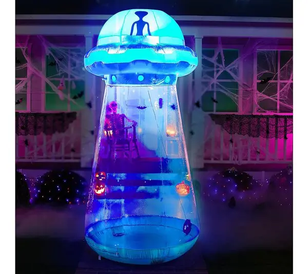 JOYFY 9ft Halloween Inflatable Ufo Outdoor Deco Rations