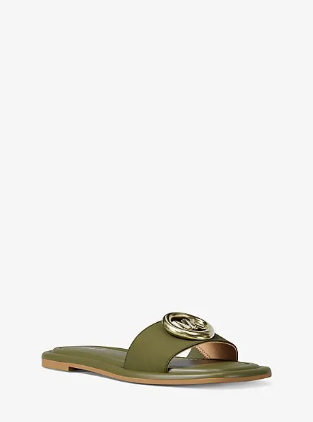 Michael Kors Milan Suede Slide Sandal - Green