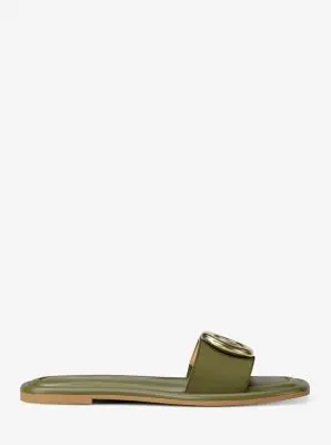 Michael Kors Milan Suede Slide Sandal - Green