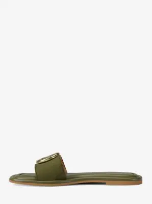 Michael Kors Milan Suede Slide Sandal - Green