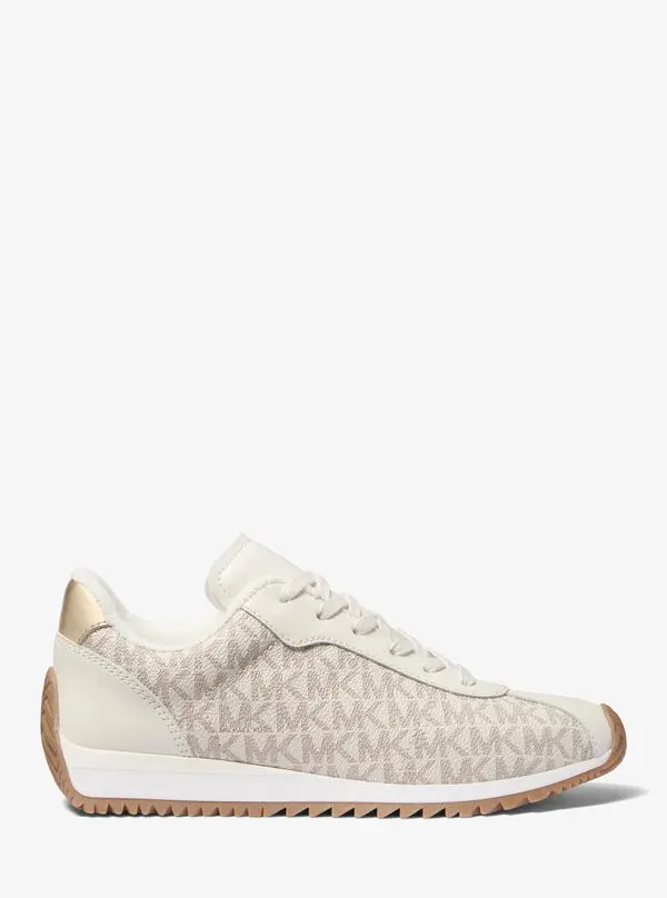 Michael Kors Rhodes Signature Logo Trainers - Natural