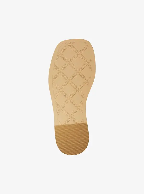 Michael Kors Milan Signature Logo Slide Sandal - Natural