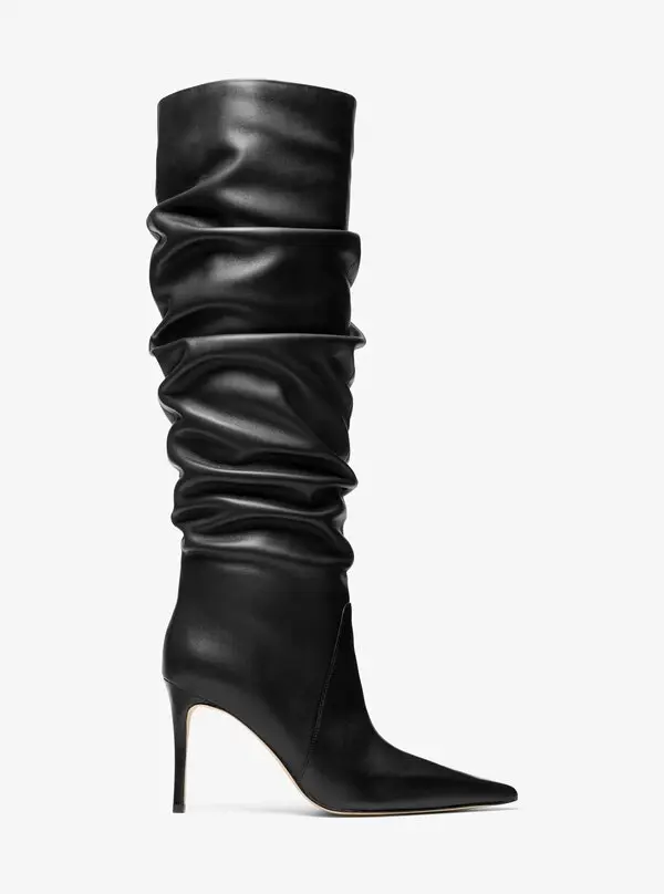 Michael Kors Dawn Leather Knee-high Boots - Black