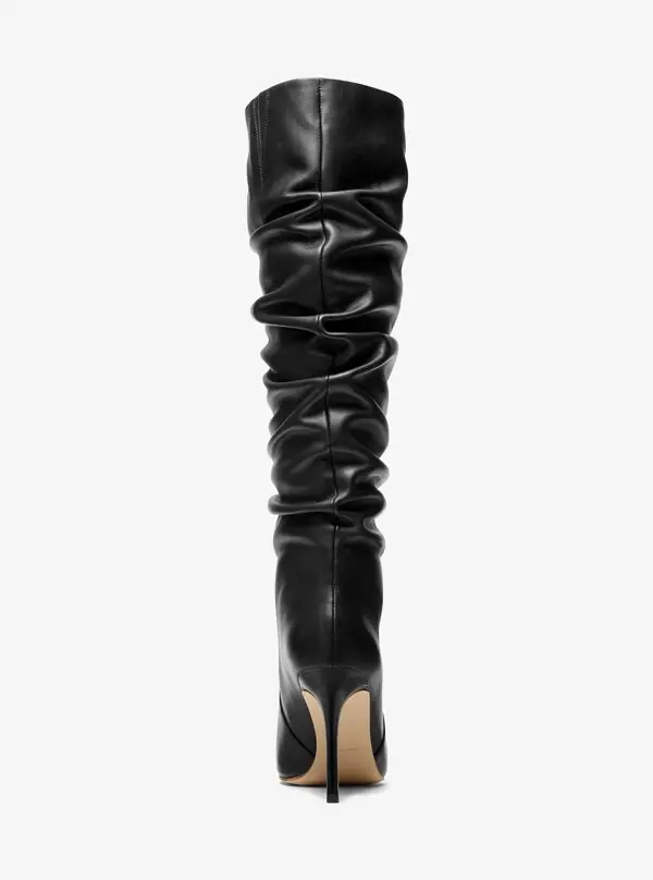 Michael Kors Dawn Leather Knee-high Boots - Black