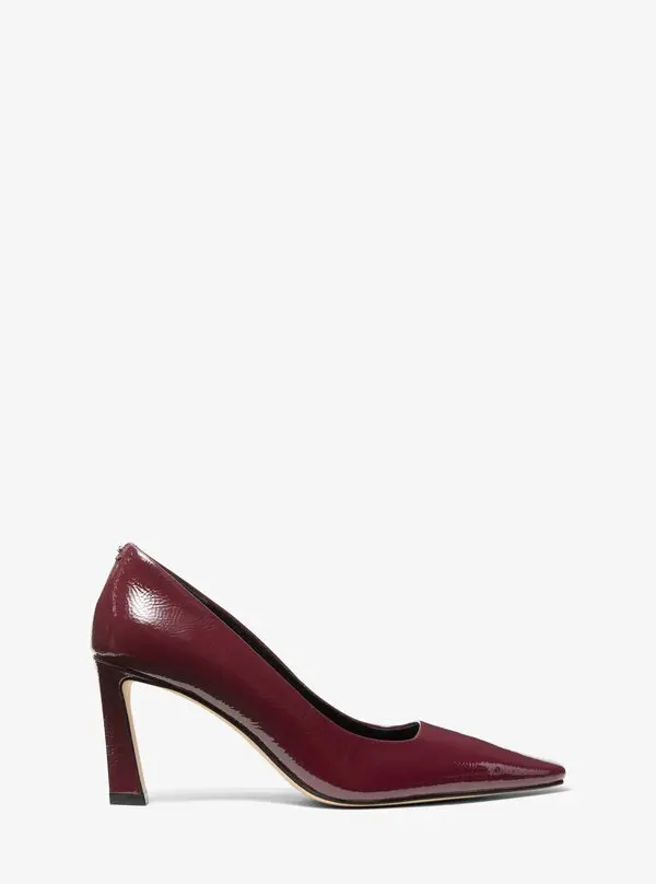 Michael Kors Darrah Crackled Patent Leather Pump - Red