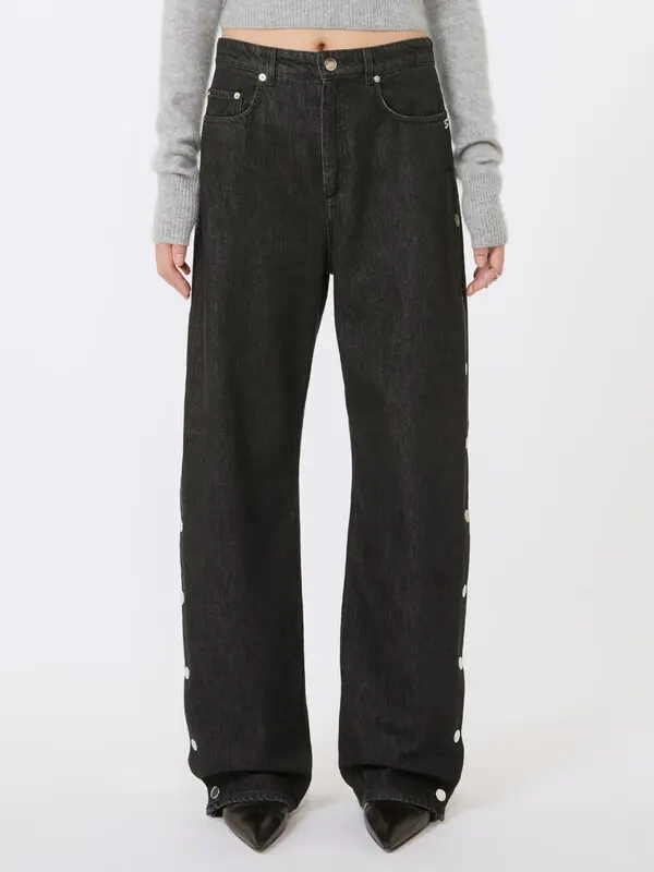Max Mara Button-detailed Wide-leg Jeans