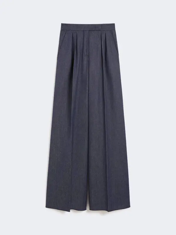 Max Mara Wool Wide-leg Trousers - Ultramarine
