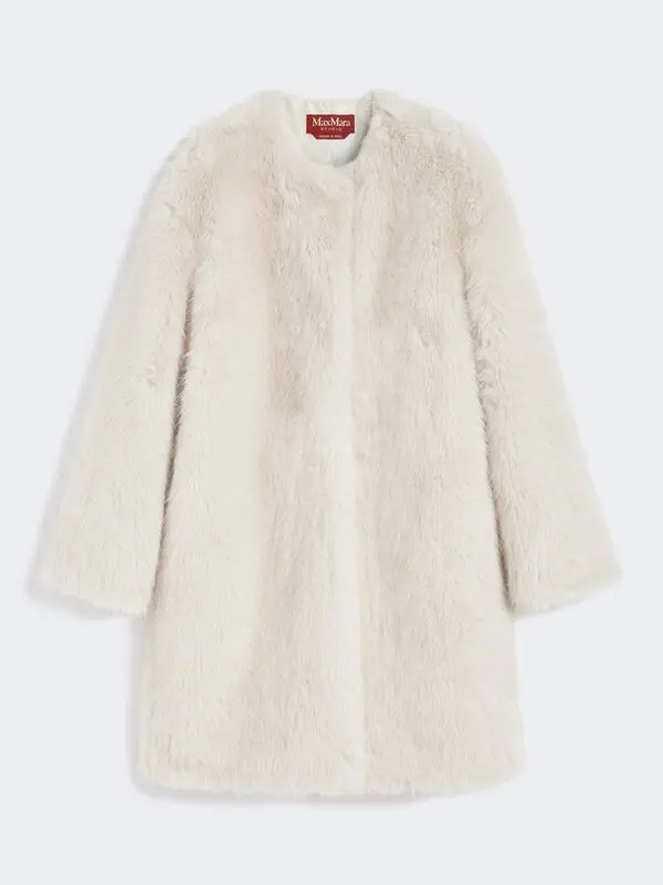 Max Mara Faux Fur Effect Fabric Coat