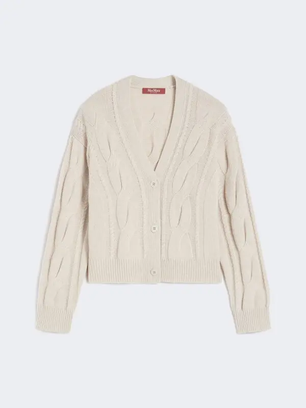 Max Mara Cable-knit Wool And Cashmere Cardigan