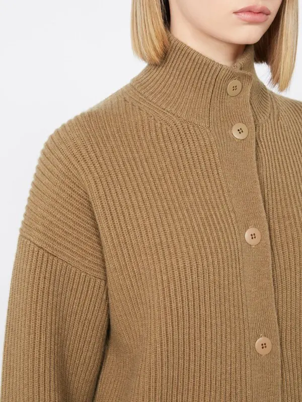 Max Mara Rib-knit Wool And Cashmere Bomber Jacket