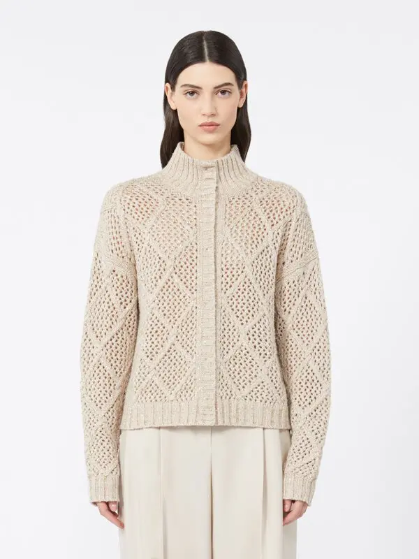 Max Mara Sequinned Wool And Cashmere Cardigan