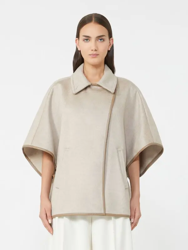 Max Mara Cashmere Zibeline Cape - Beige