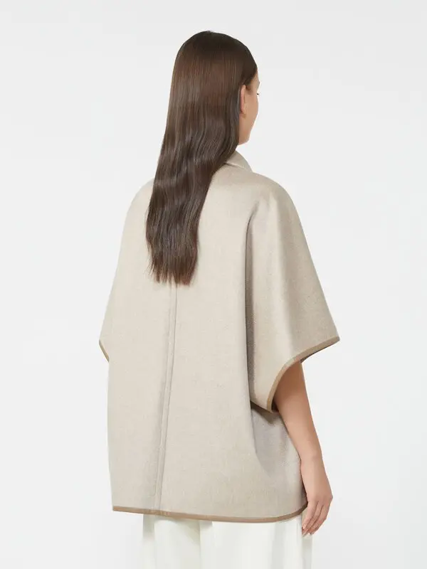 Max Mara Cashmere Zibeline Cape - Beige