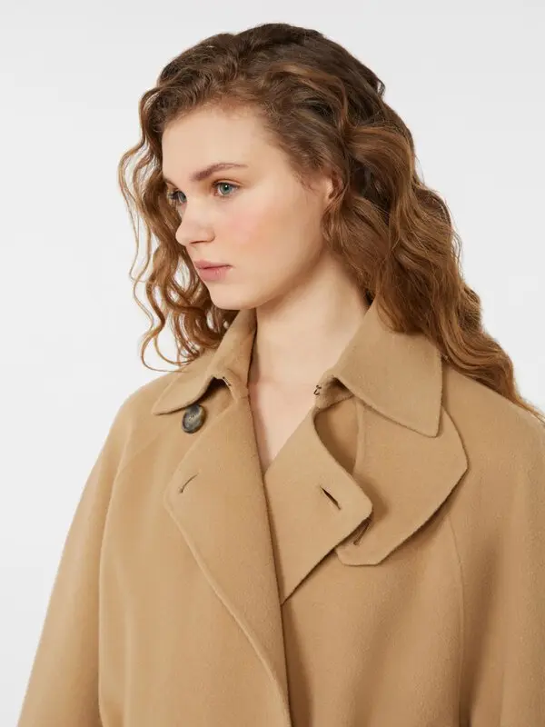 Max Mara Double-draped Wool Trench Coat