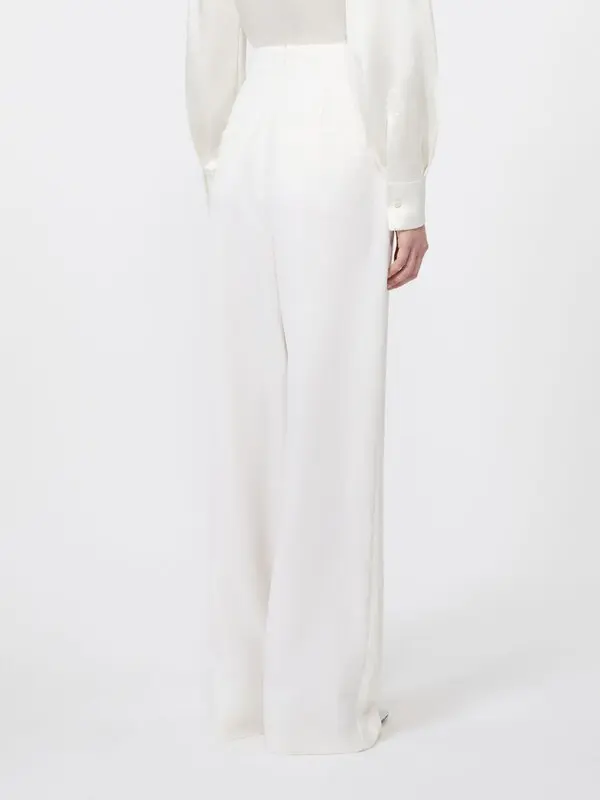 Max Mara High-waisted Wool Gabardine Trousers