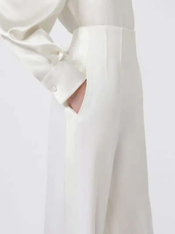 Max Mara High-waisted Wool Gabardine Trousers