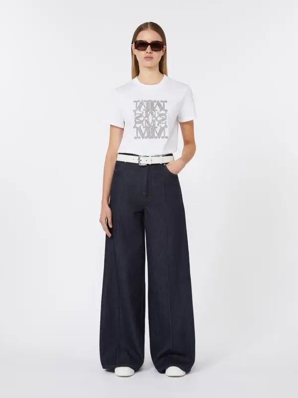 Max Mara Embroidered Cotton T-shirt