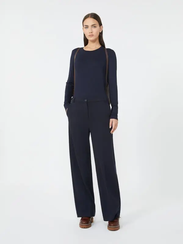 Max Mara Stretch Jersey T-shirt - Navy