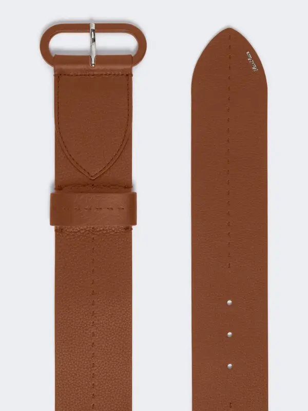 Max Mara Leather Belt - Amber Brown