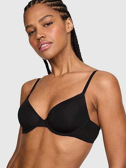 Pink Wear Everywhere Lightly Lined Demi Bra - Black