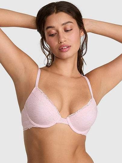 Pink Wear Everywhere Lightly Lined Demi Bra - Pink