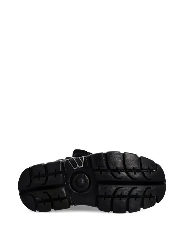 NEW ROCK Lace-up Platform Sneakers - Black