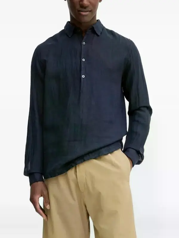 Barena Venezia Venezia Textured Half-button Shirt