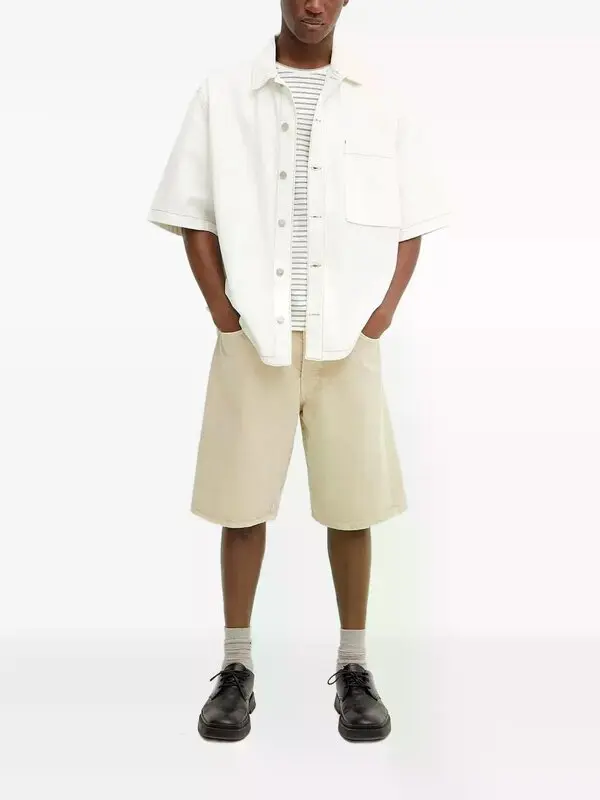 IRO PARIS Contrast-stitching Short-sleeved Shirt Jacket