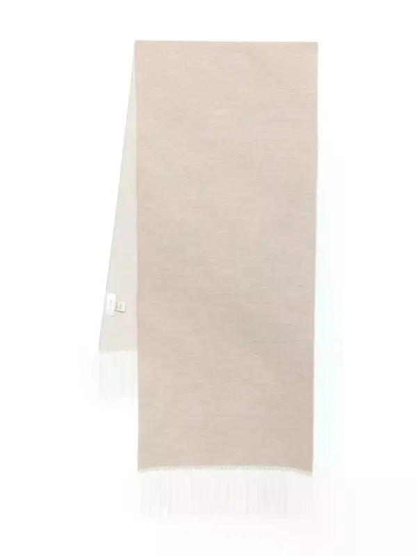 LARDINI Fringed Wool Scarf - Neutrals