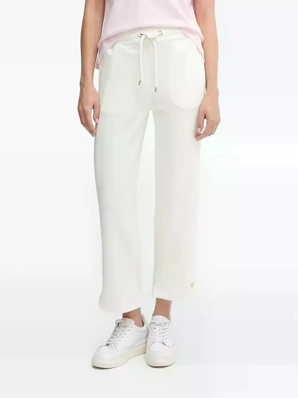 JOOP! Elastic-waistband Side-slit Trousers - White