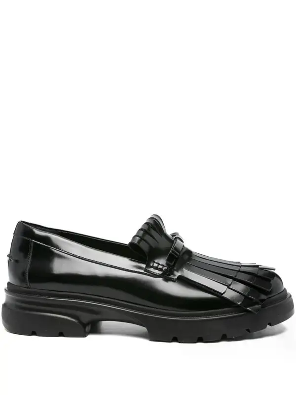 Simone Rocha Low Tracker Fringe Leather Loafers