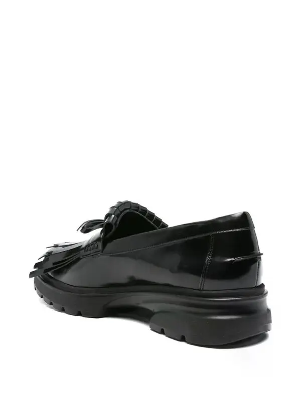 Simone Rocha Low Tracker Fringe Leather Loafers