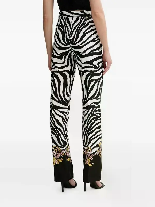 Versace Zebra-print Straight Leg Trousers