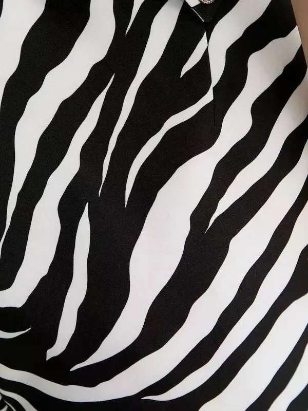 Versace Zebra-print Straight Leg Trousers