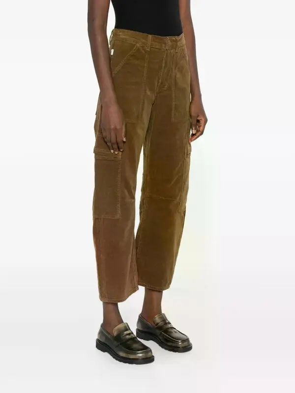 Citizens Of Humanity Marcelle Corduroy Cargo Trousers - Brown