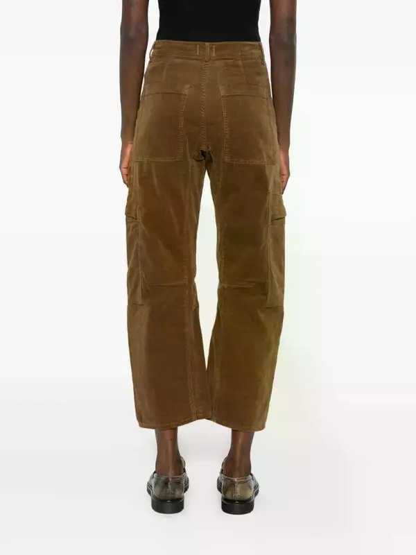 Citizens Of Humanity Marcelle Corduroy Cargo Trousers - Brown
