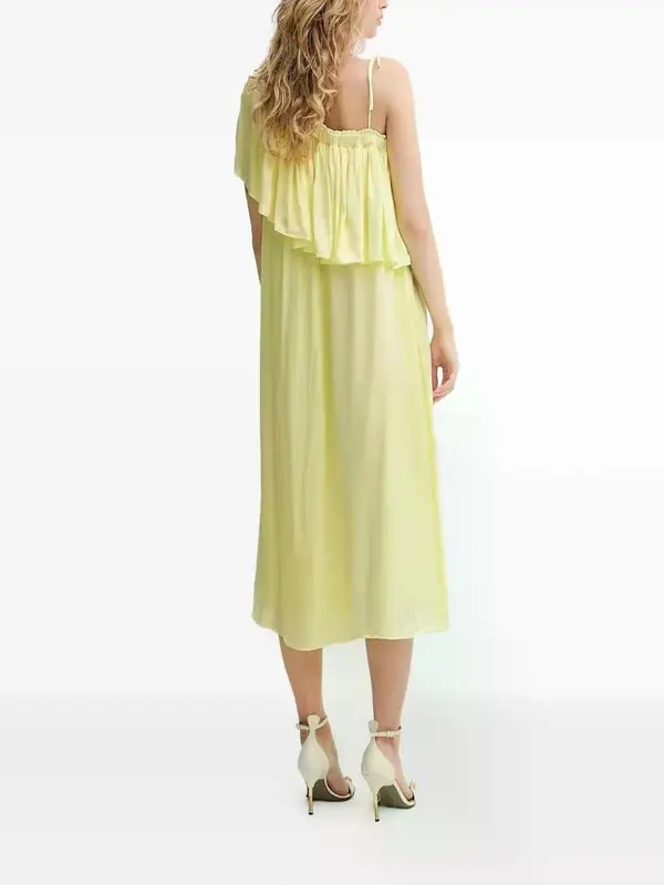 BRUUNS BAZAAR Ruffle One-shoulder Midi Dress
