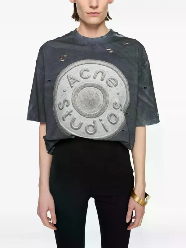 Acne Studios Logo Distressed T-shirt
