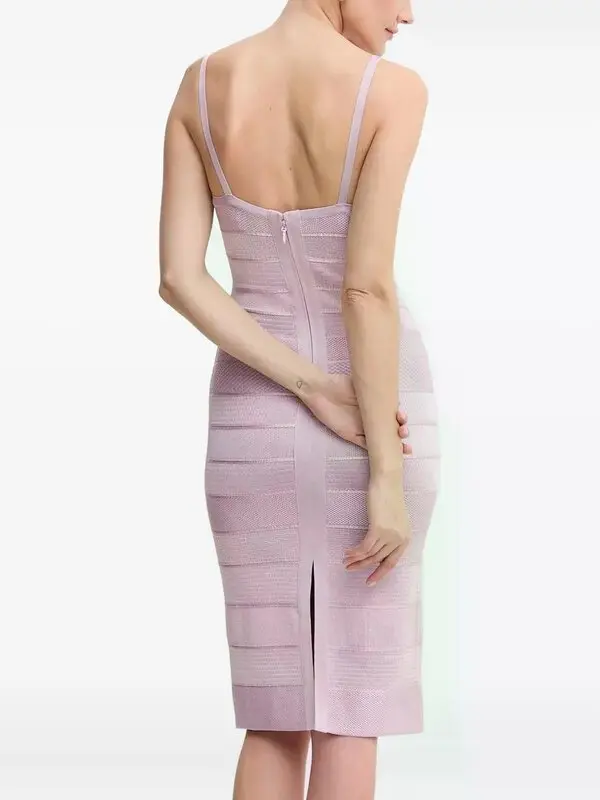 Herve Leger Bandage-effect V-neck Midi Dress