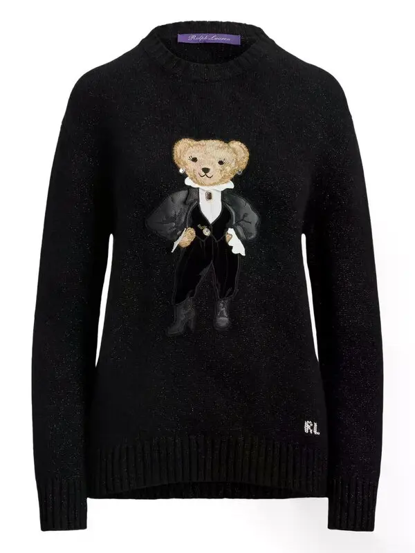 Ralph Lauren Metallic-bear Sweater - Black