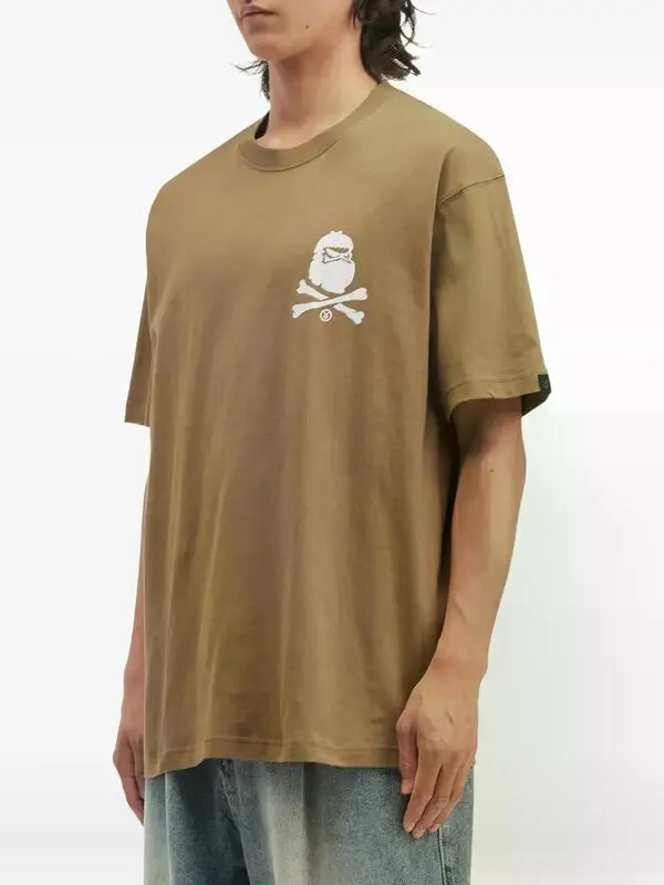 FINGERCROXX Skull-crossbones Cotton T-shirt - Brown