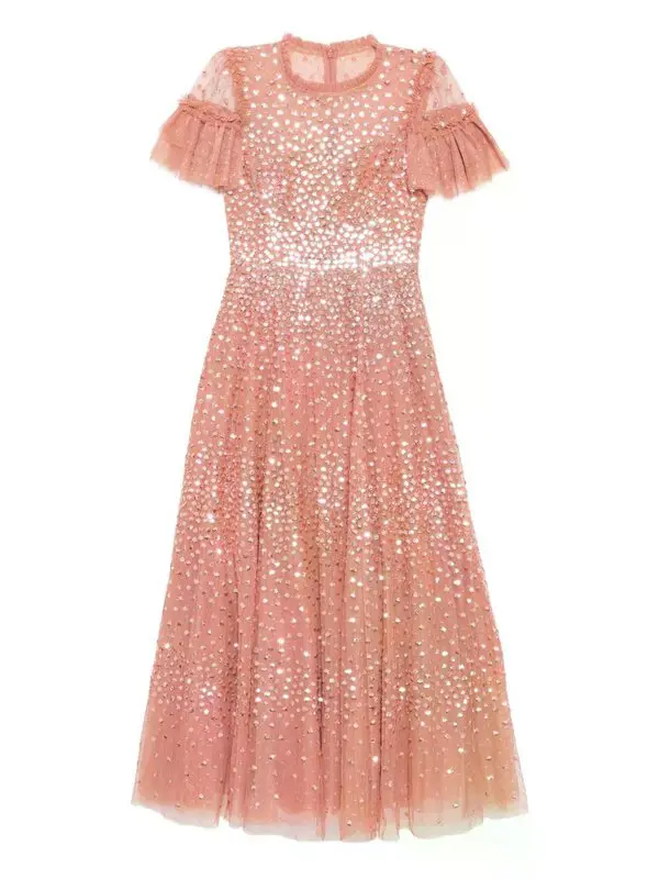 NEEDLE & THREAD Sequin-embellished Midi Dress