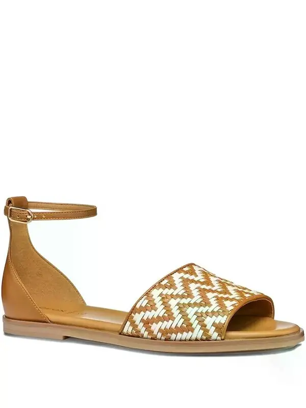 Geox Woven Ankle-strap Sandals - Brown