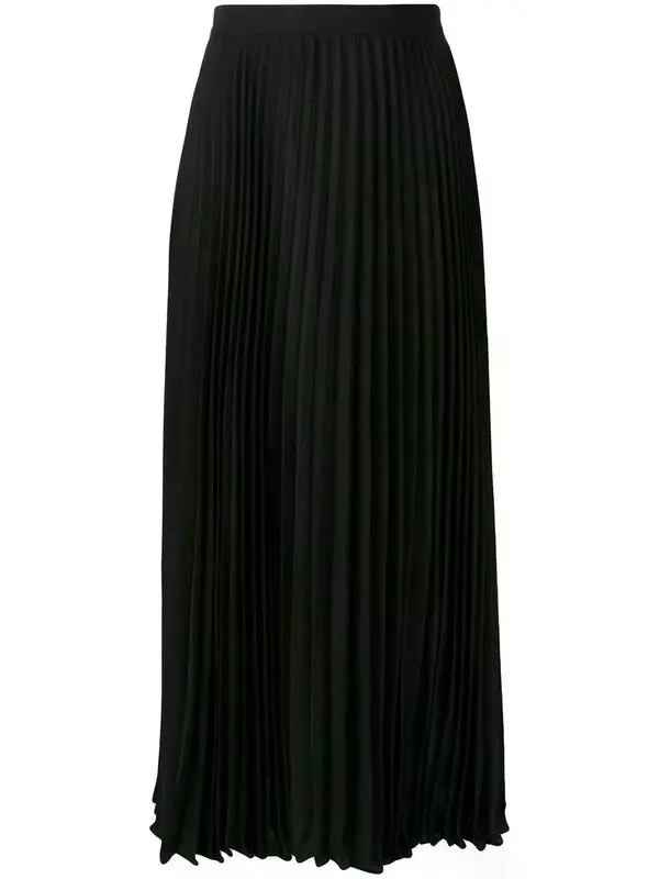 Valentino Garavani Pleated Midi Skirt - Black